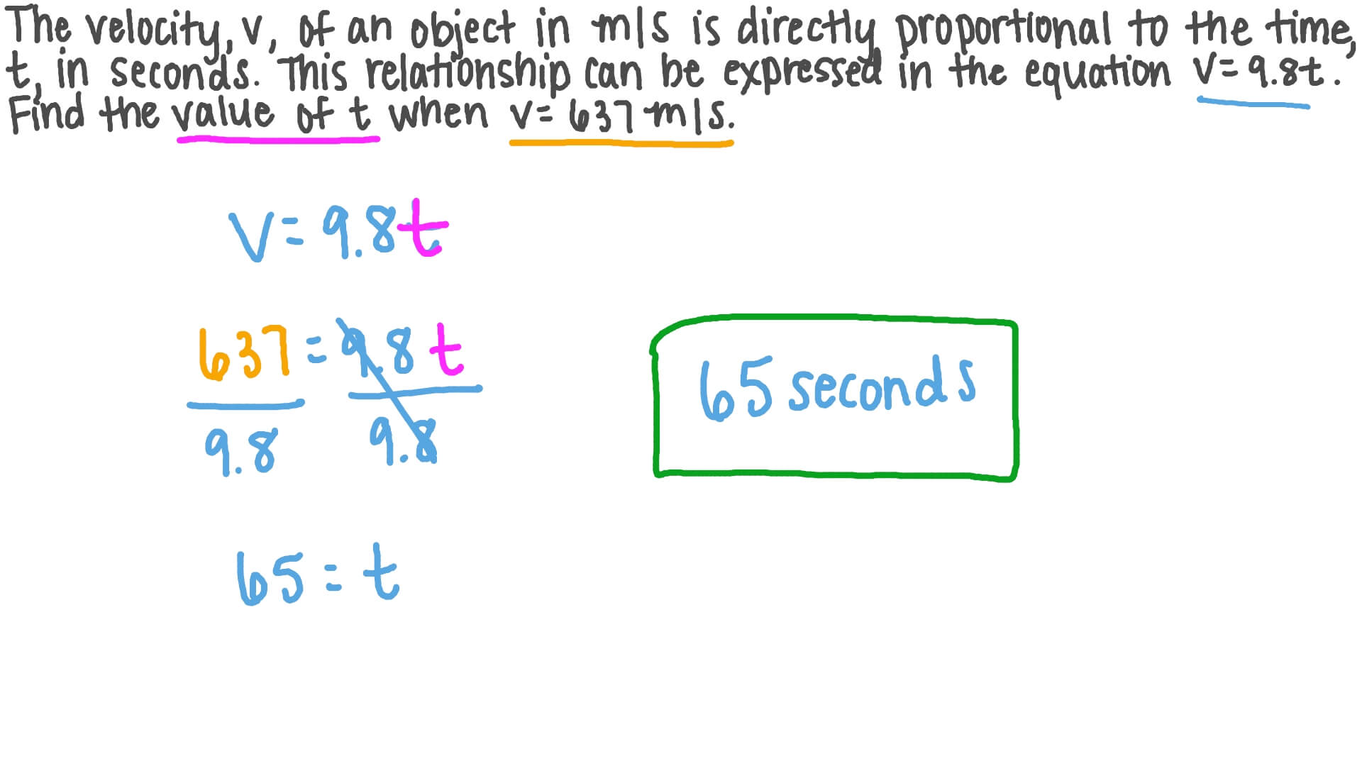 Question Video: Solving Word Problems Involving Direct Proportions | Nagwa