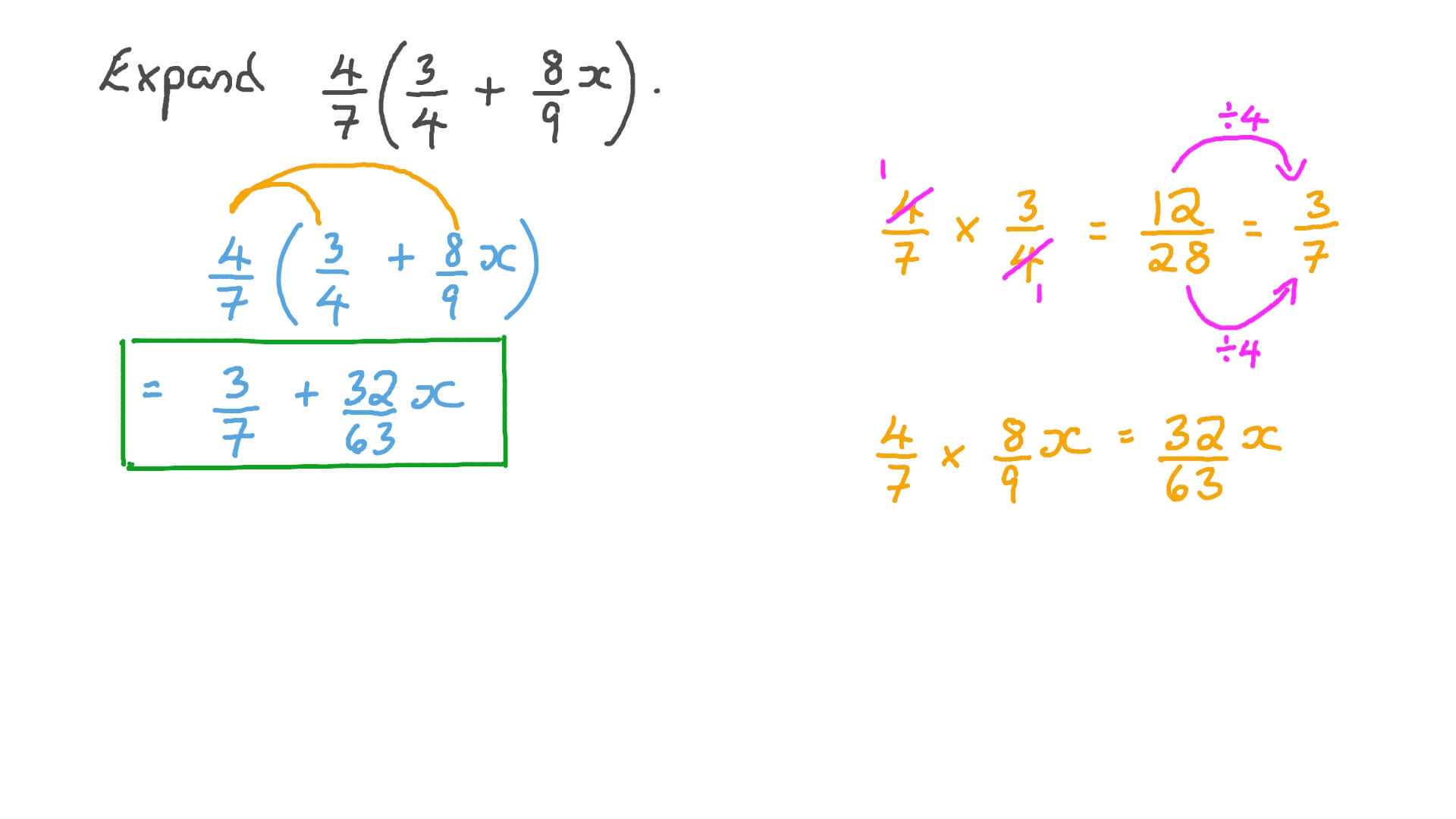 Question Video Expanding Single Bracket Expressions Involving