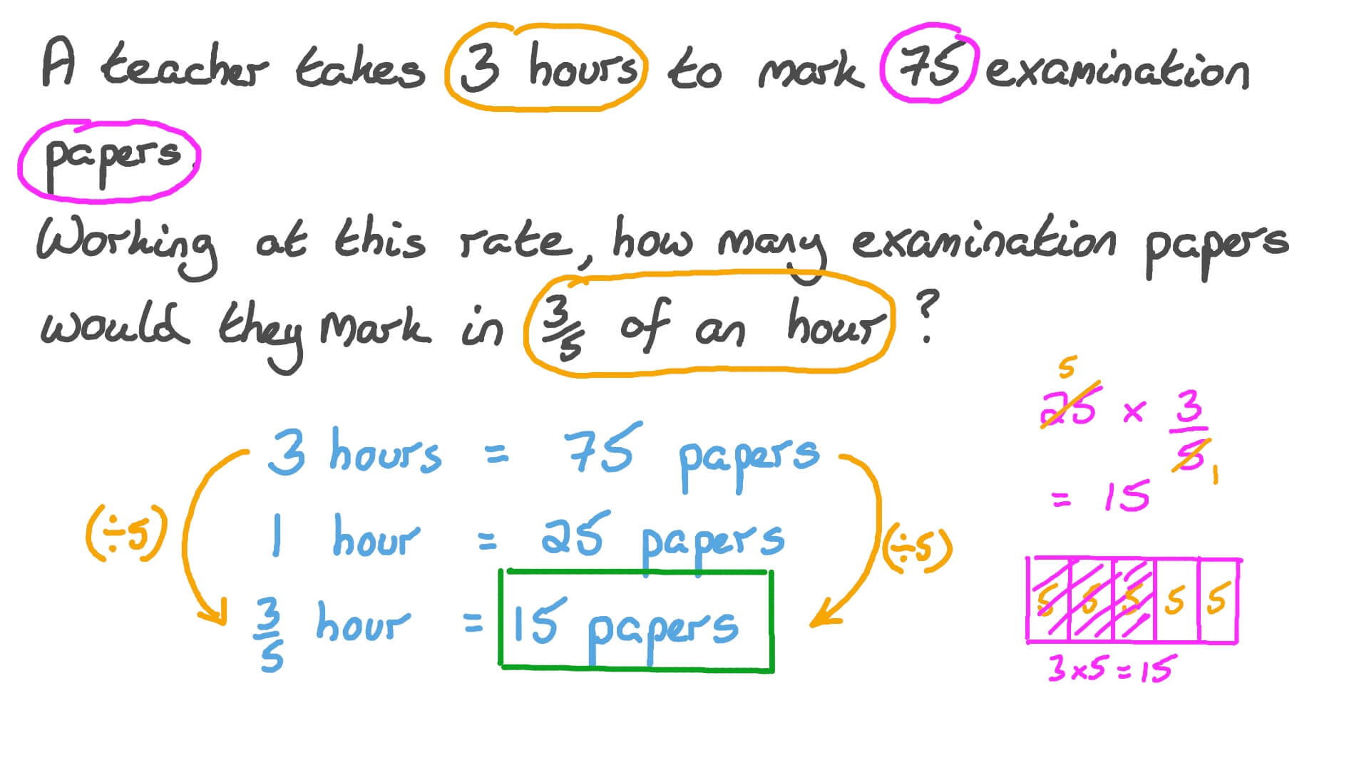 Question Video: Solving Word Problems Using Proportion Equations ...