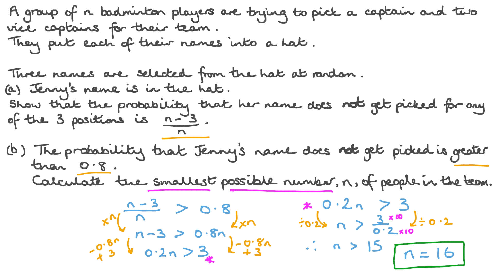 Video: AQA GCSE Mathematics Higher Tier Pack 3 • Paper 1 • Question 24 ...