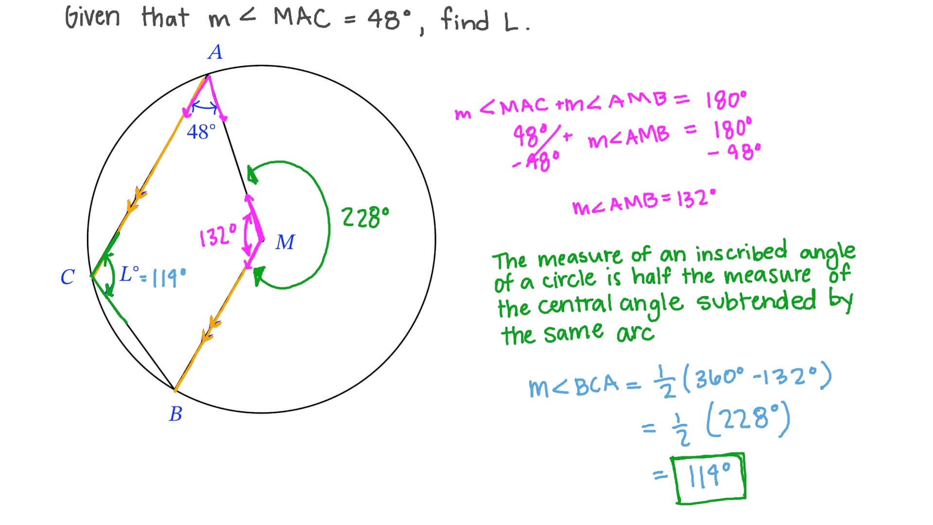 Question Video Finding The Size Of An Angle In A Circle Using question-video-finding-the-size-of-an-angle-in-a-circle-using