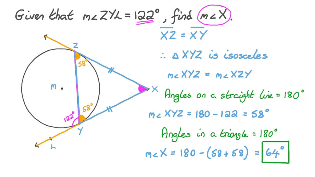 Question Video Finding The Measure Of An Angle Given The Measure Of An 