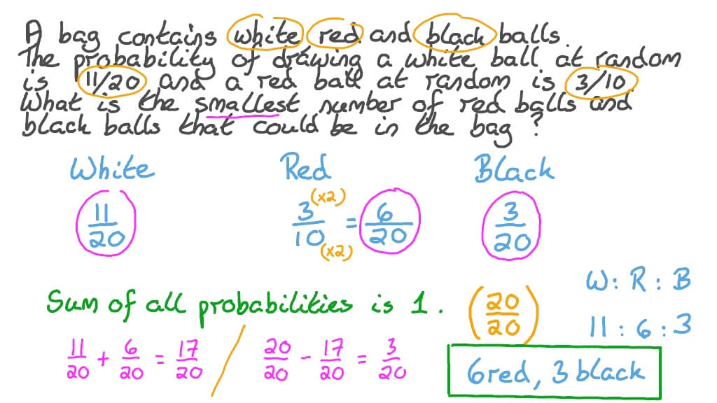 Question Video: Solving Problems Using Theoretical Probability | Nagwa
