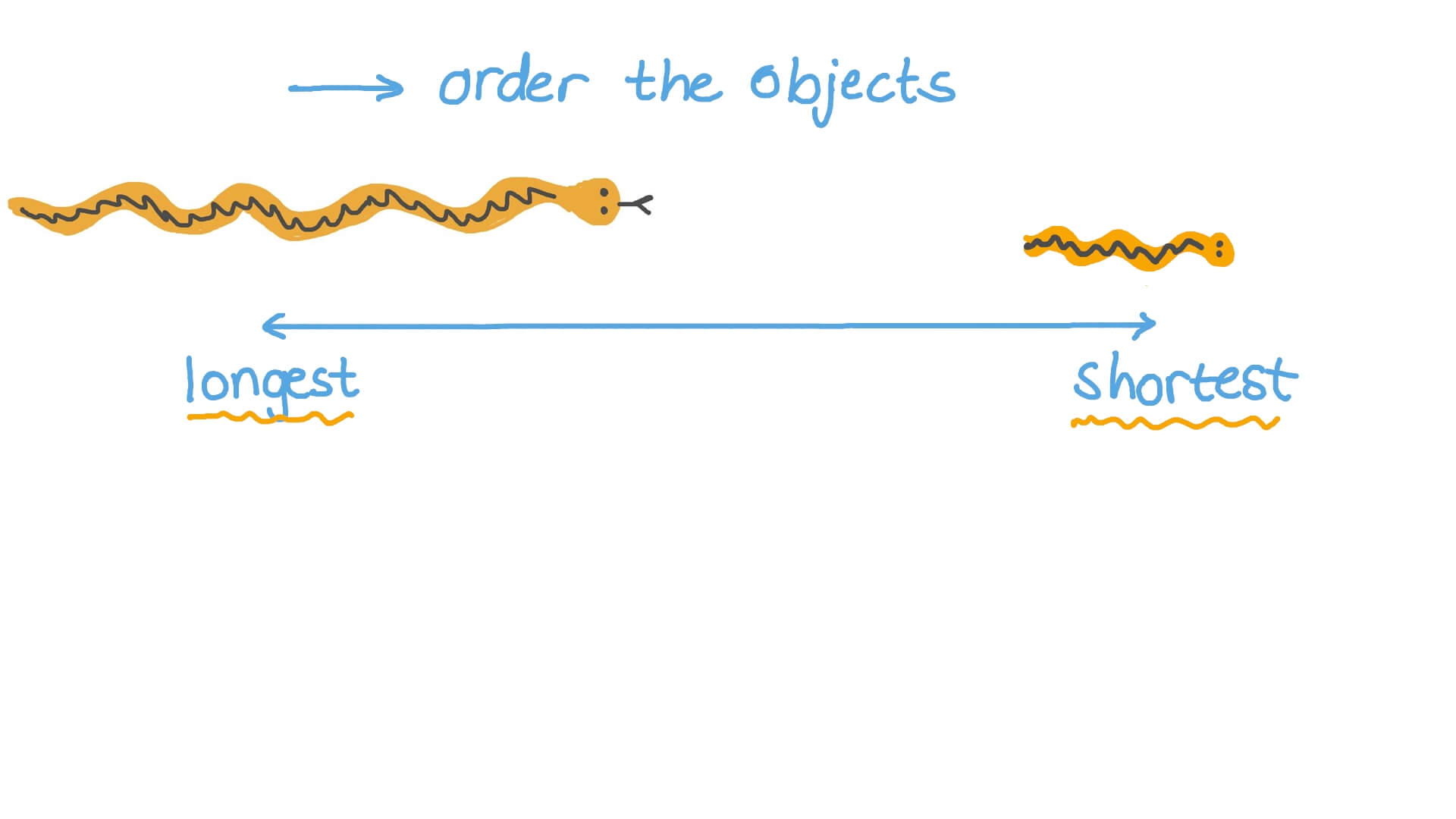Video: Ordering Up to 6 Objects by Length | Nagwa