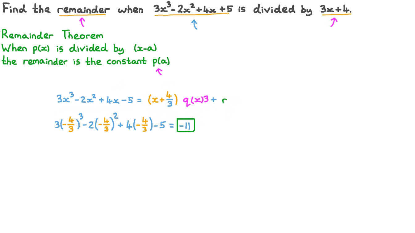 Question Video Factorizing Third Degree Polonomials Nagwa
