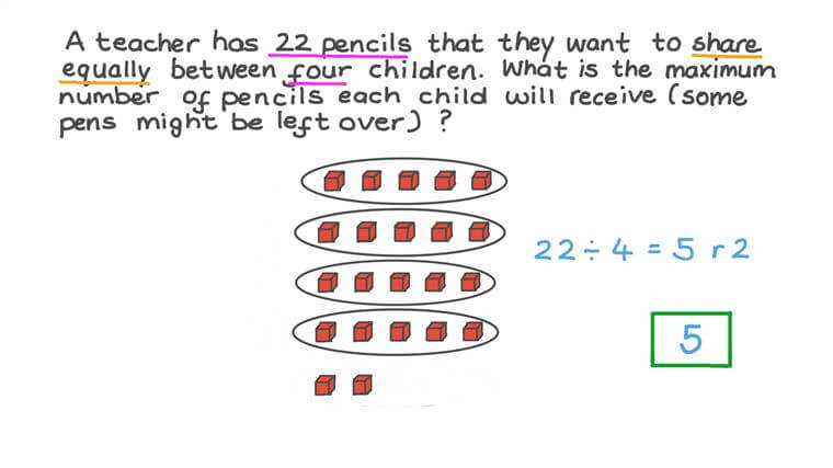 Lesson: Remainders Using Models | Nagwa