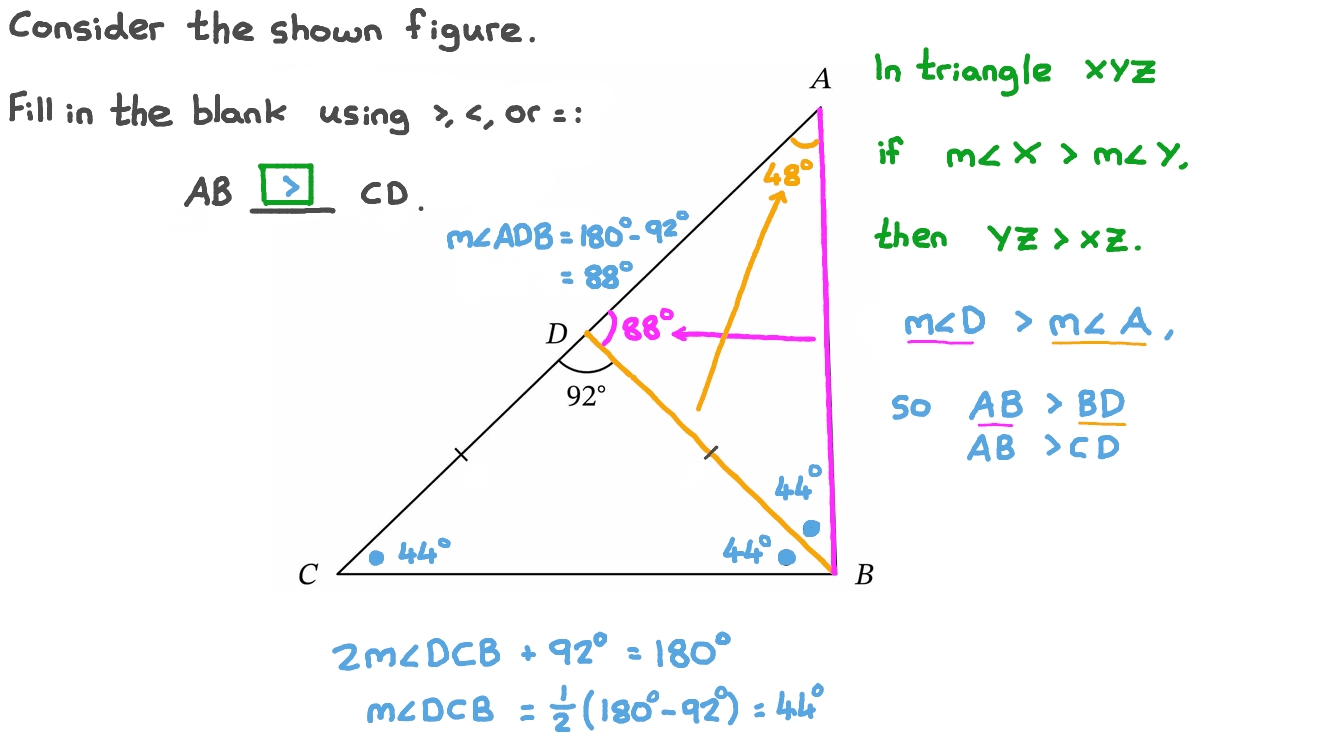 ion Video Comparing The Lengths Of Sides In A Triangle Nagwa