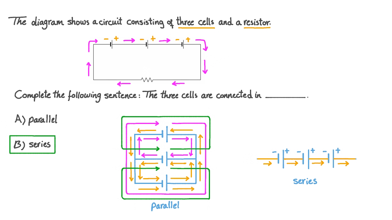 Question Video: Determining Whether Cells Are Connected in Series or in ...