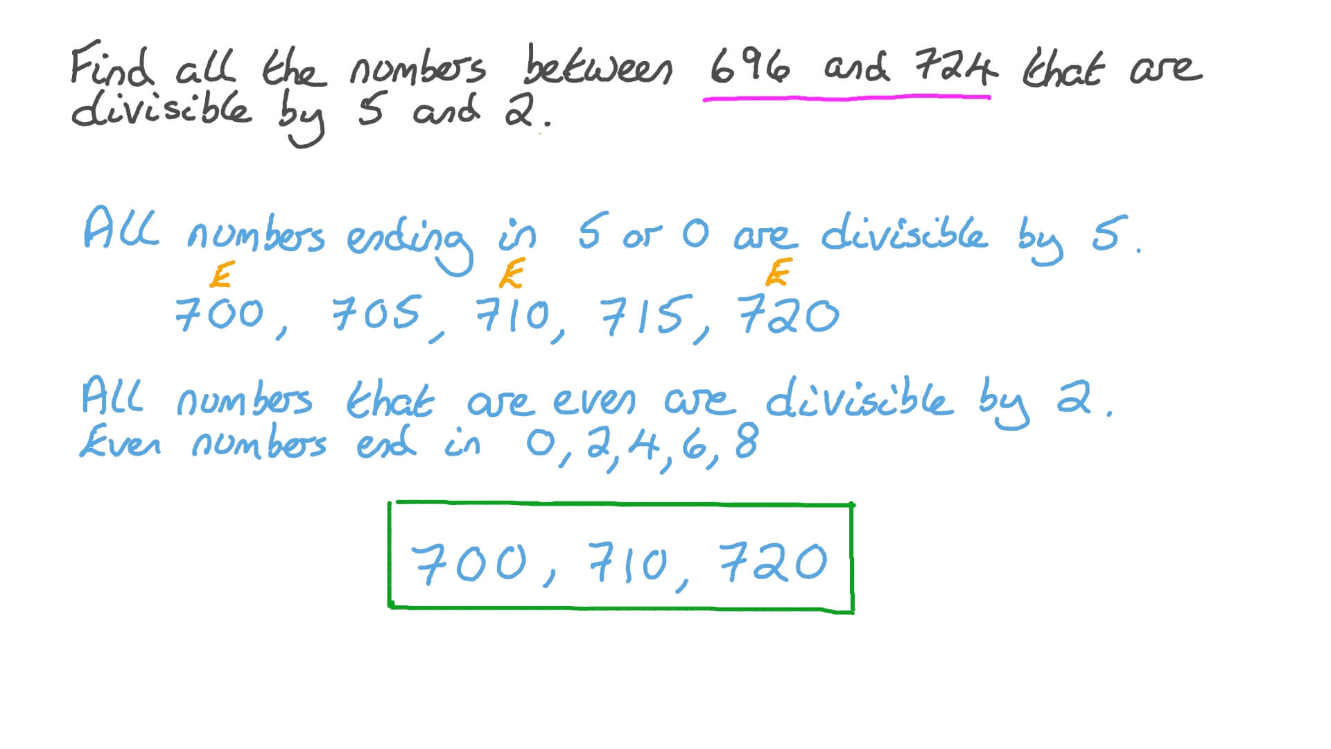 ion Video Finding The Numbers Within The Range Divisible By A