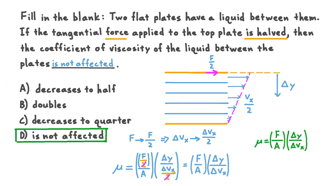 Question Video: Identifying the Effect of Halving the Force Applied to ...