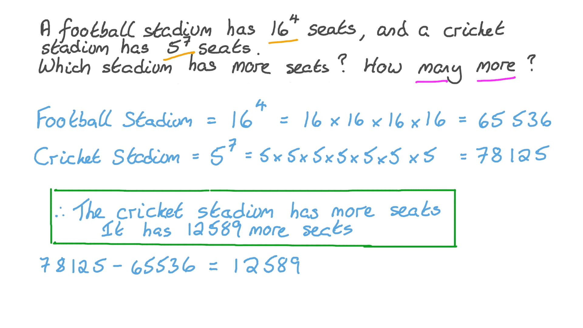 Question Video: Solving Word Problems by Evaluating and Comparing ...