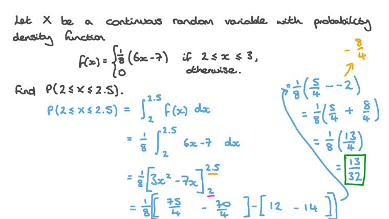 Lesson: Continuous Random Variables | Nagwa