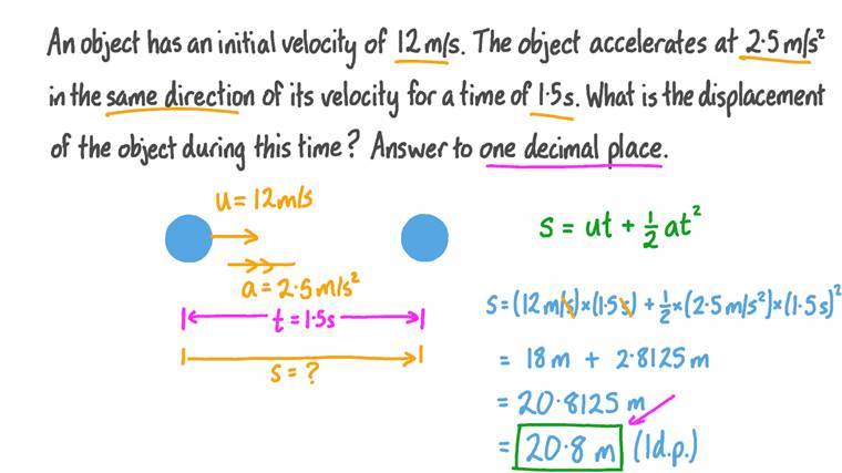 Lesson: Acceleration over Distance and Time | Nagwa