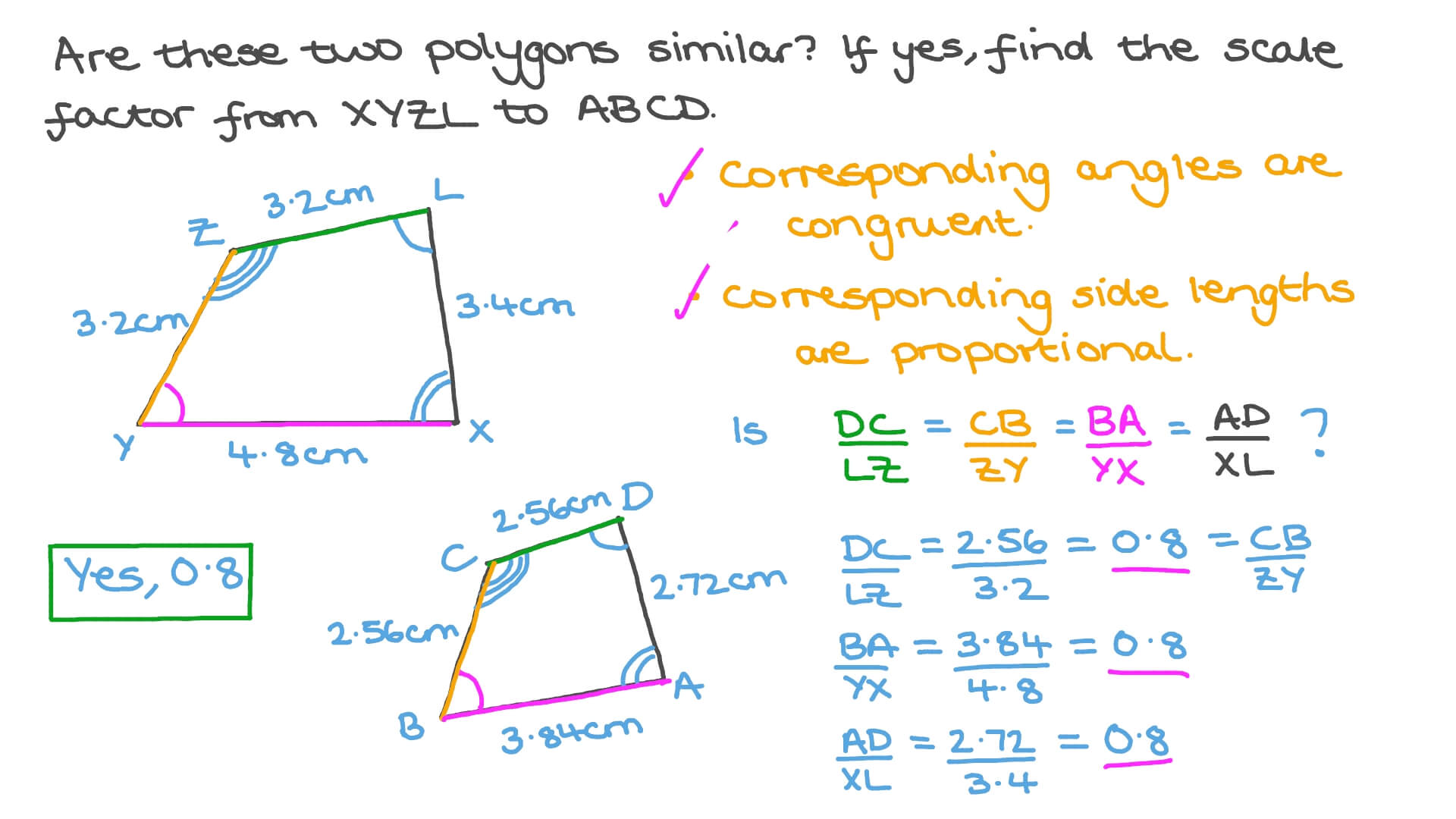 ion Video Finding The Scale Factor Between Two Similar Polygons 