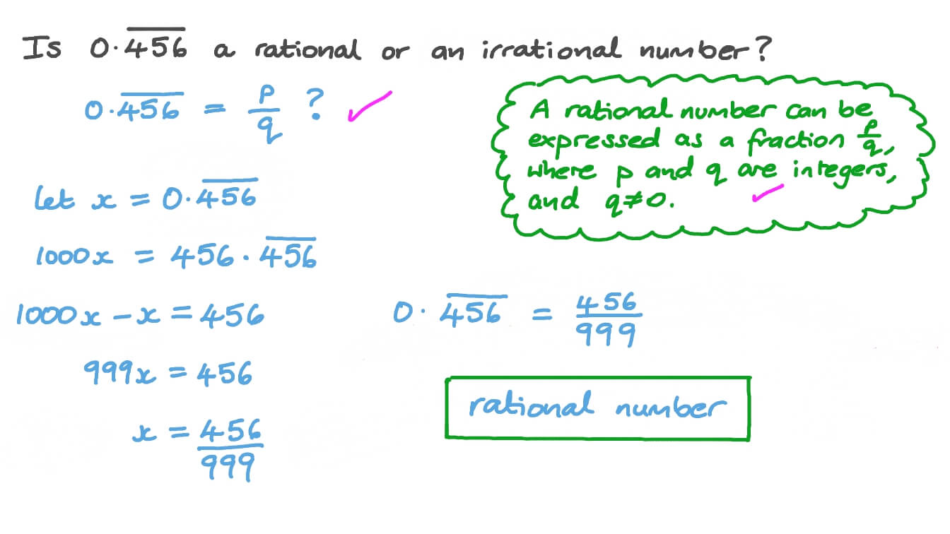 ion Video Determining If A Number Is Rational Or Irrational Nagwa