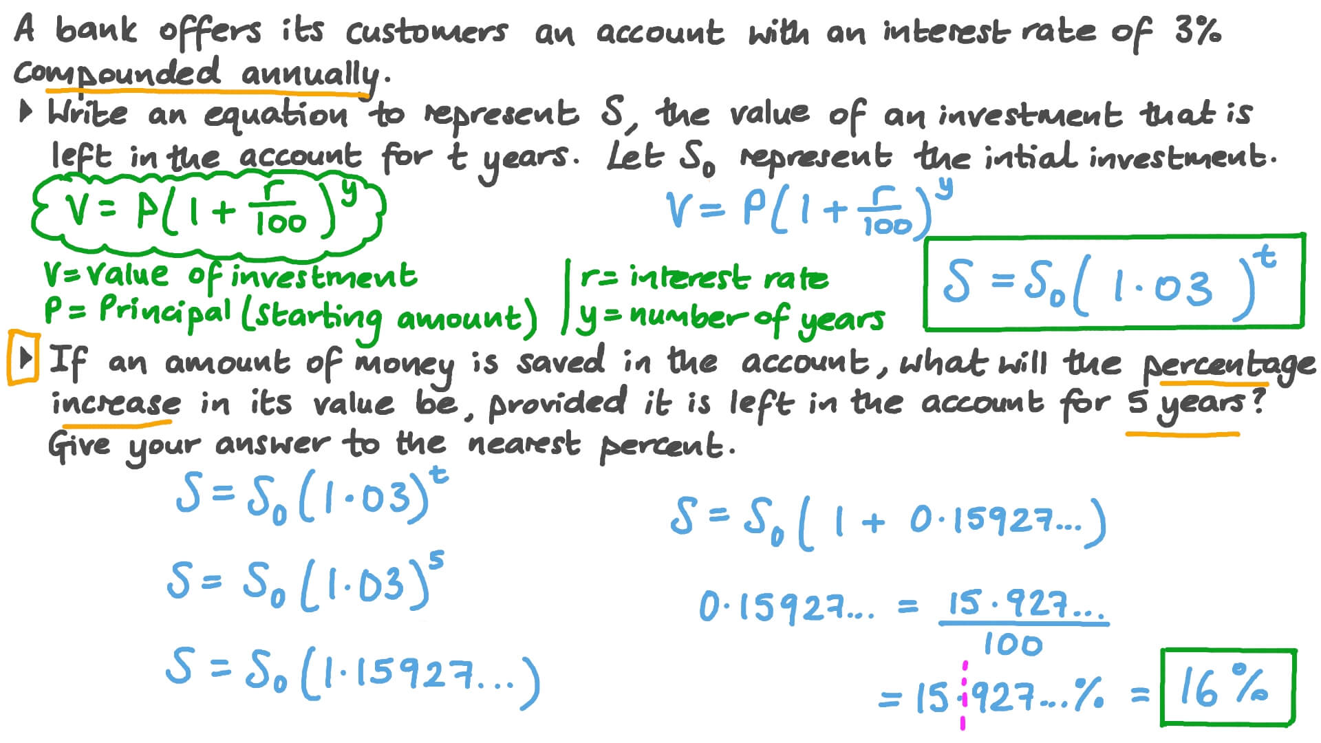 Question Video: Creating Exponential Equations and Using Them to Solve ...