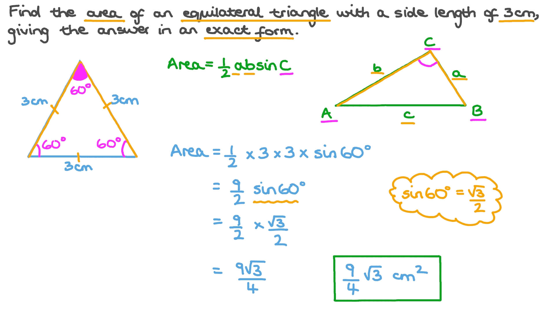 ion Video Using The Trigonometric Formula For Area Of Triangles 