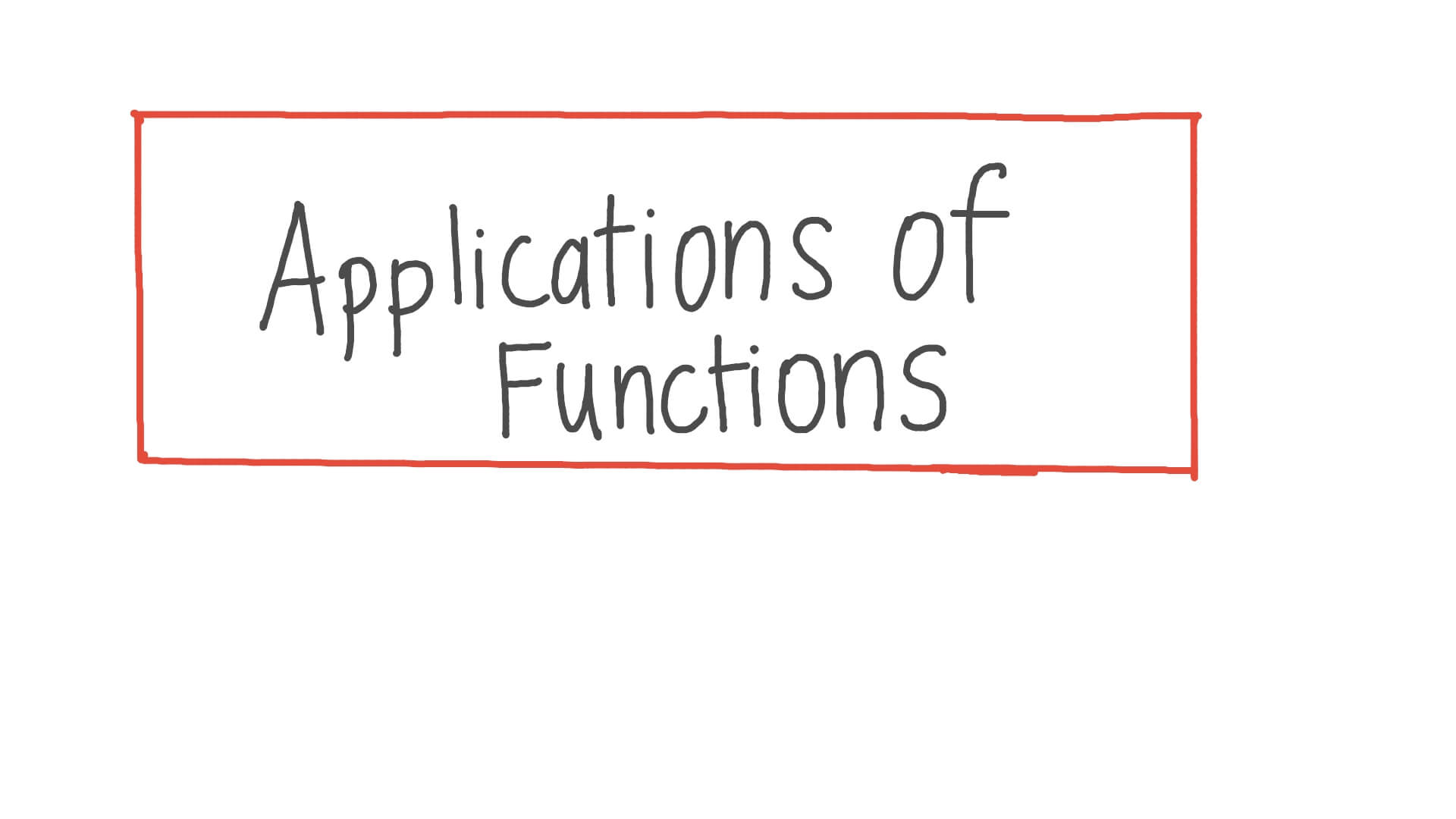 Video Applications Of Functions Nagwa