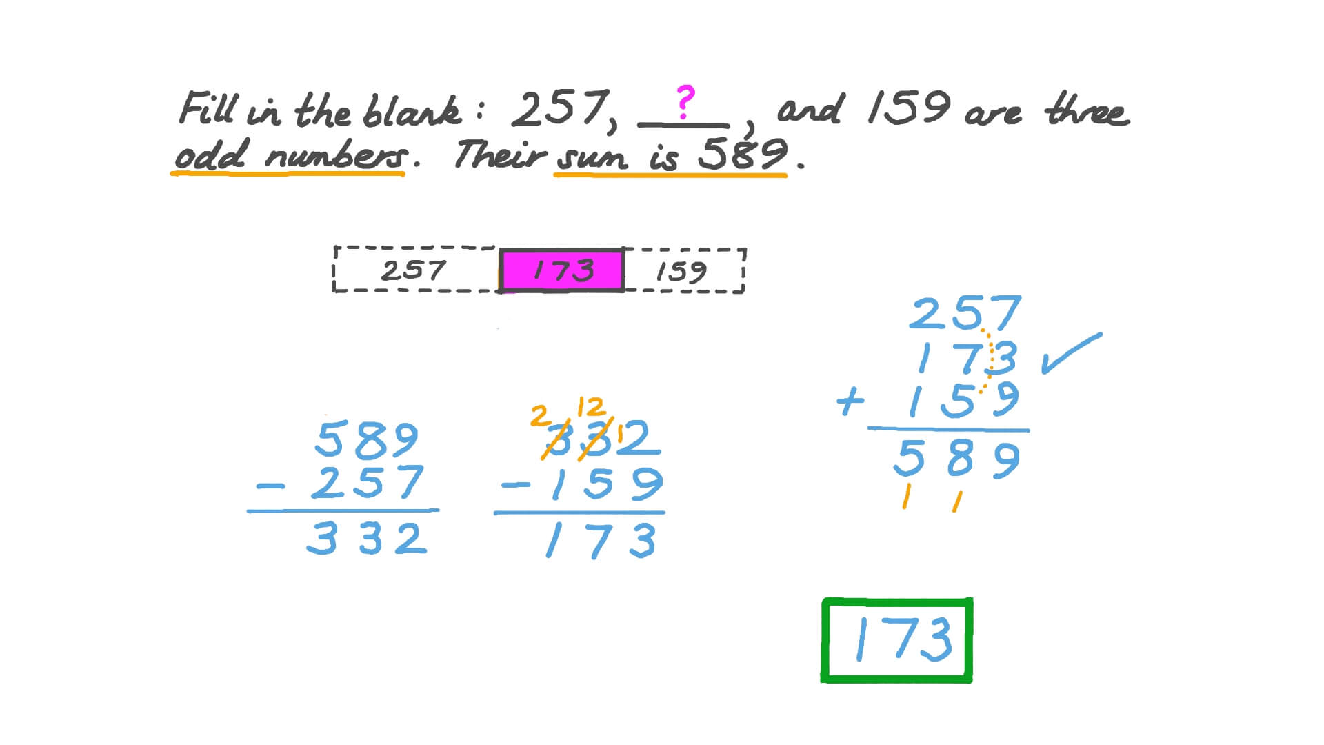 Question Video: Finding an Even or Odd Number under Certain Conditions ...