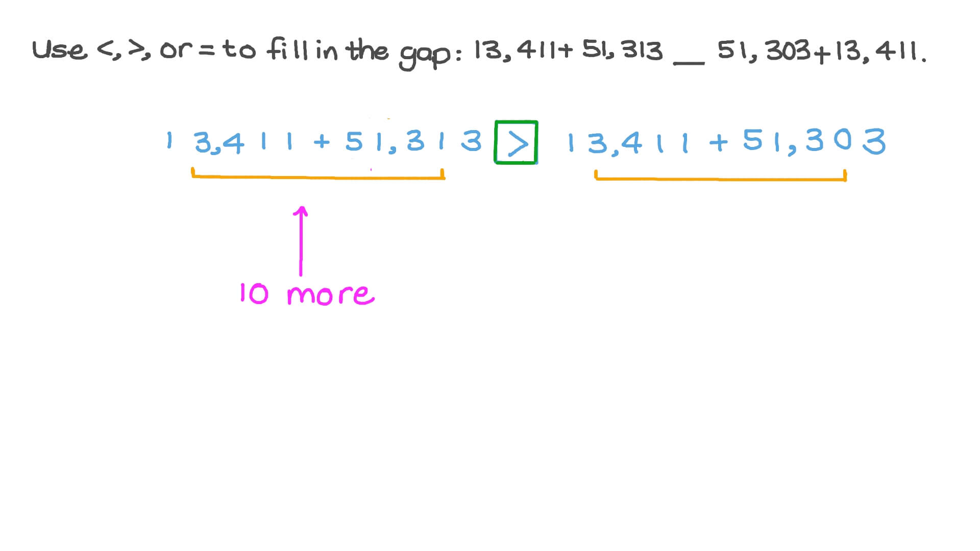 Question Video: Adding and Comparing Numbers | Nagwa