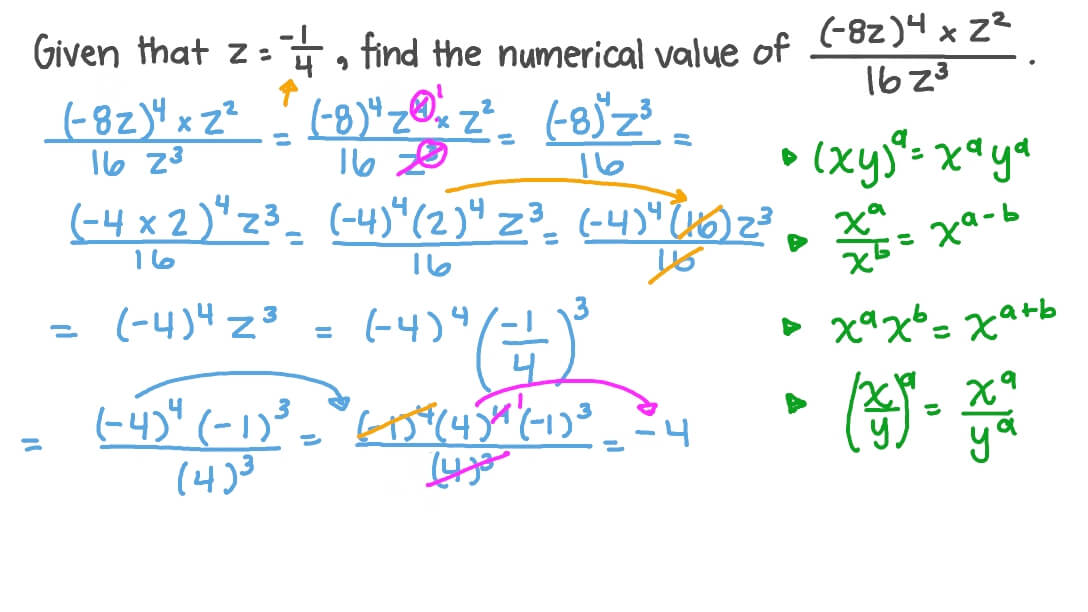 Question Video Finding The Numerical Value For An Algebraic Expression 