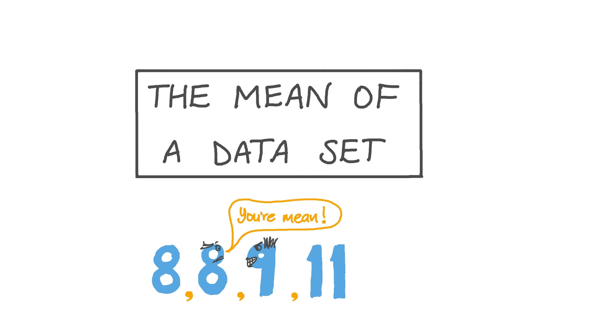 Lesson Video The Mean Of A Data Set Nagwa