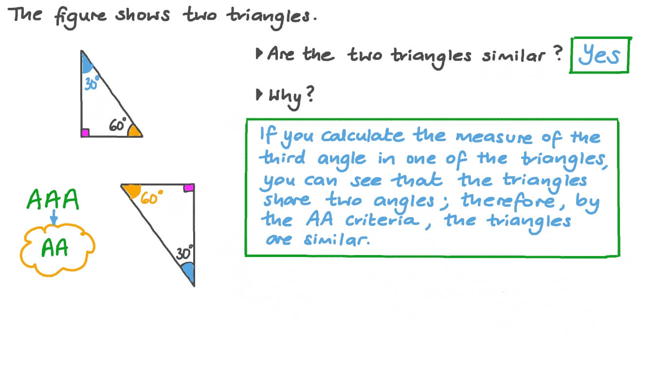 ion Video Determining The Similarity Of Two Triangles Nagwa
