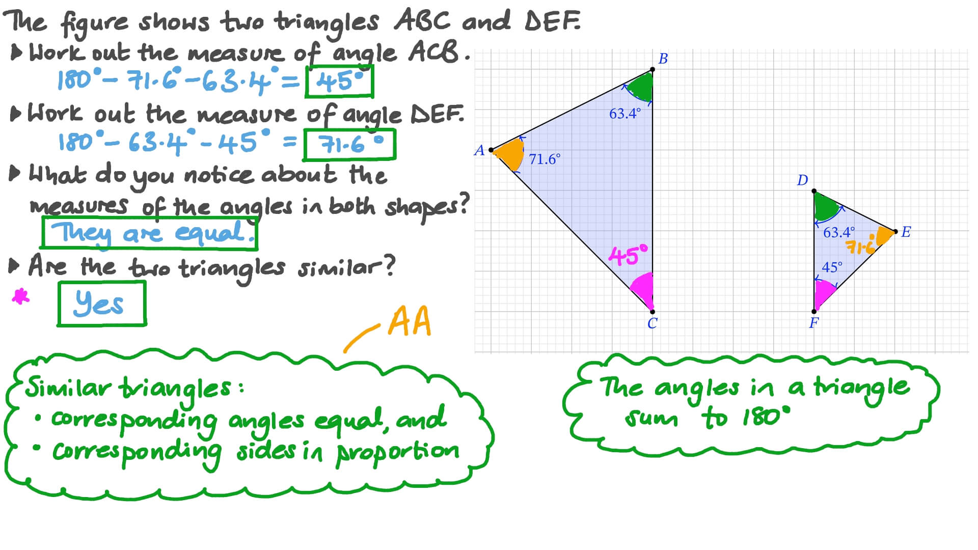 Question Video: Applying Properties of Similarity | Nagwa