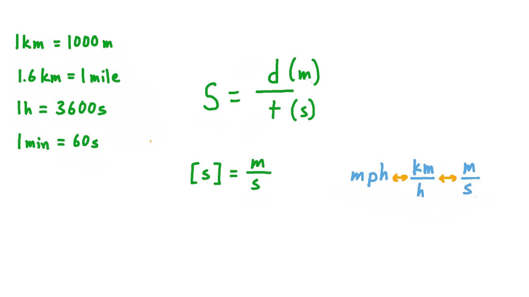 Question Video Converting From Kilometers Per Second To Meters Per