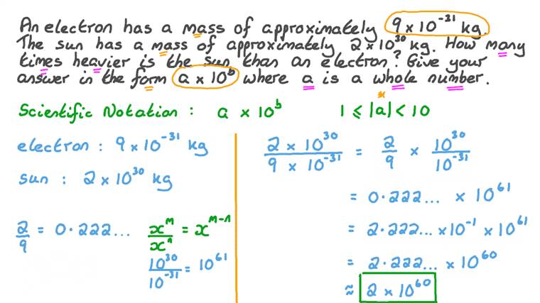 Lesson: Number Operations in Scientific Notation | Nagwa