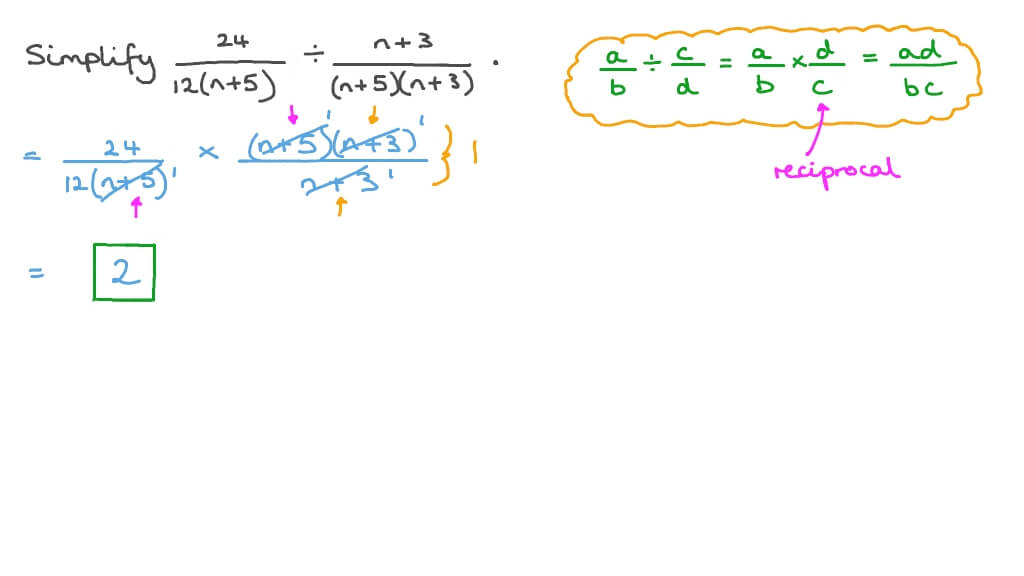 Question Video Dividing Algebraic Expressions Nagwa