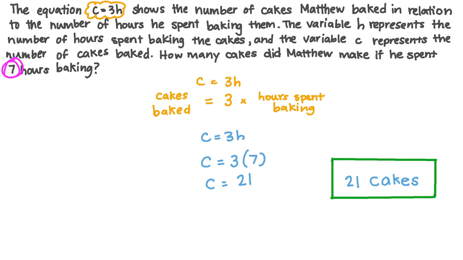 Question Video: Evaluating Variables by Direct Substitution in Given Linear Equations ...