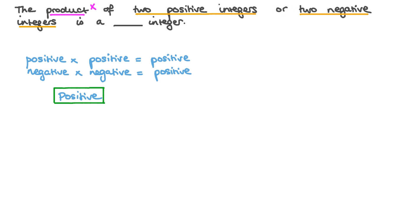 Question Video Multiplication Of Integer Numbers Nagwa question-video-multiplication-of-integer-numbers-nagwa