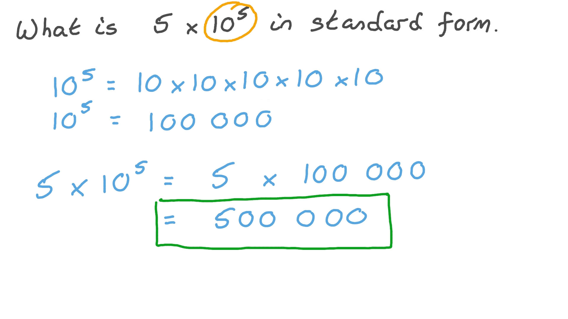 Question Video Converting Numbers From Scientific Notation To Standard