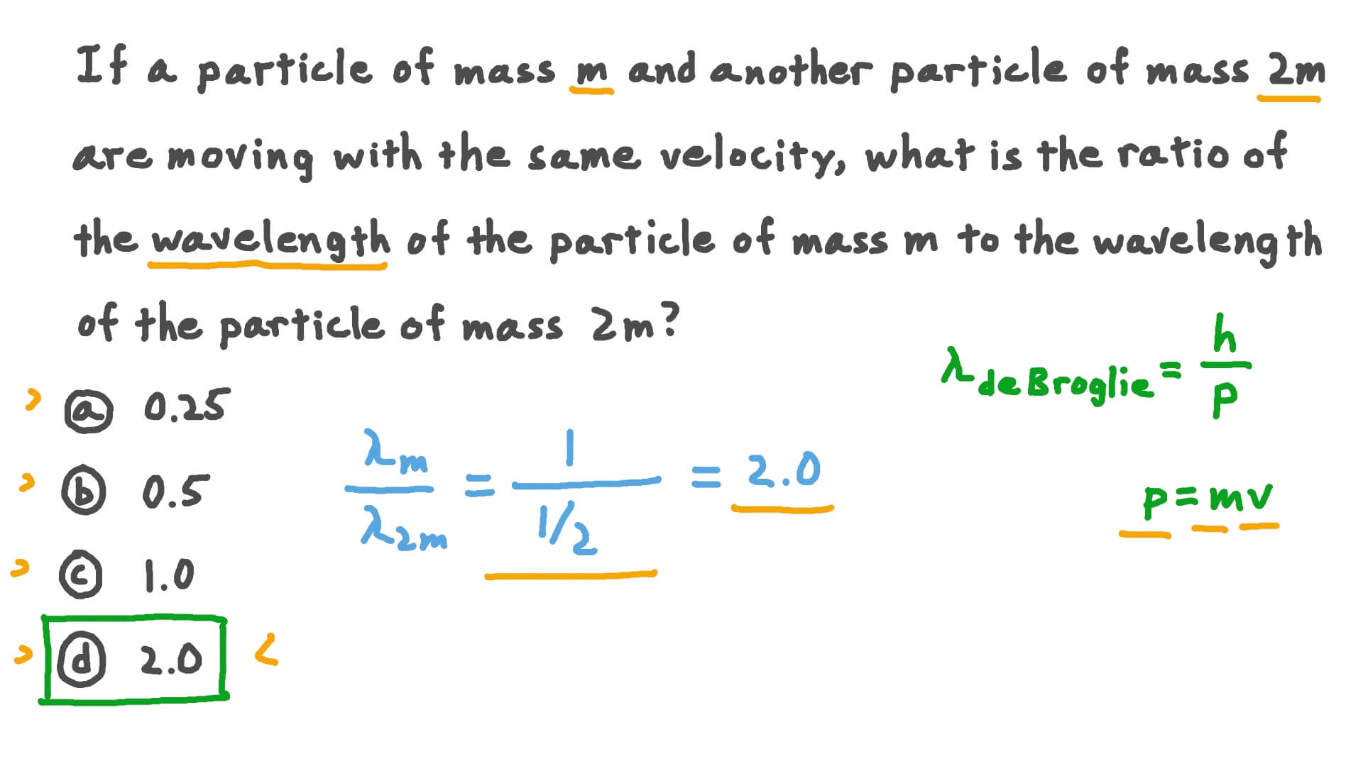 Video: Calculating the Effect of Varying the Mass of a Particle on the ...