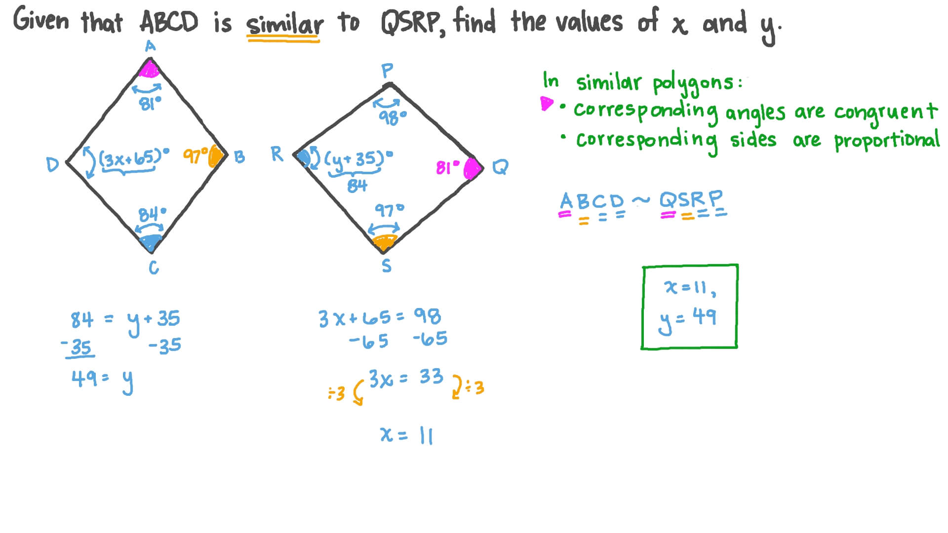 ion Video Finding The Measure Of An Angle In A Quadrilateral