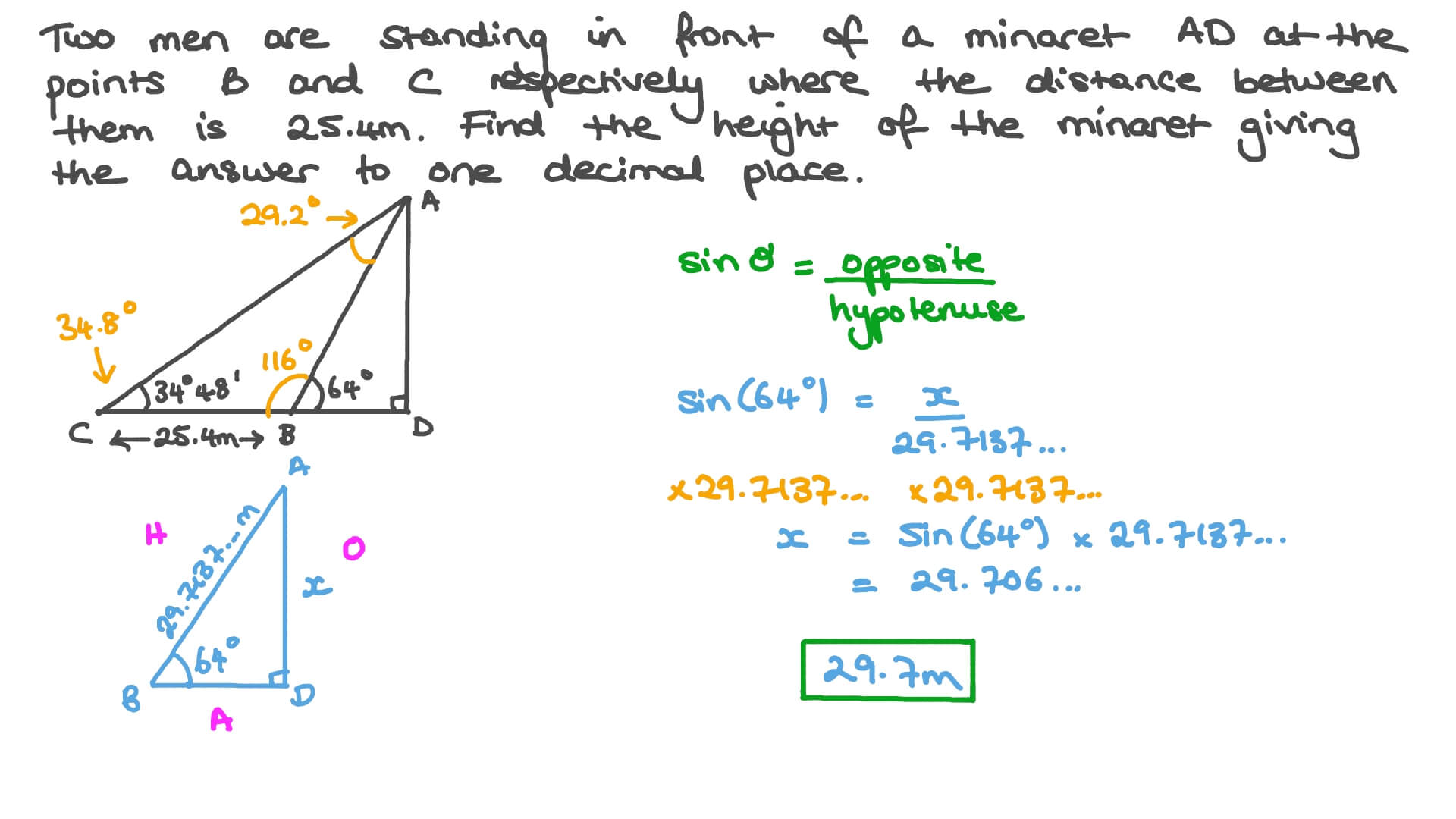 ion Video Using The Sine Rule To Calculate Unknown Lengths In A 