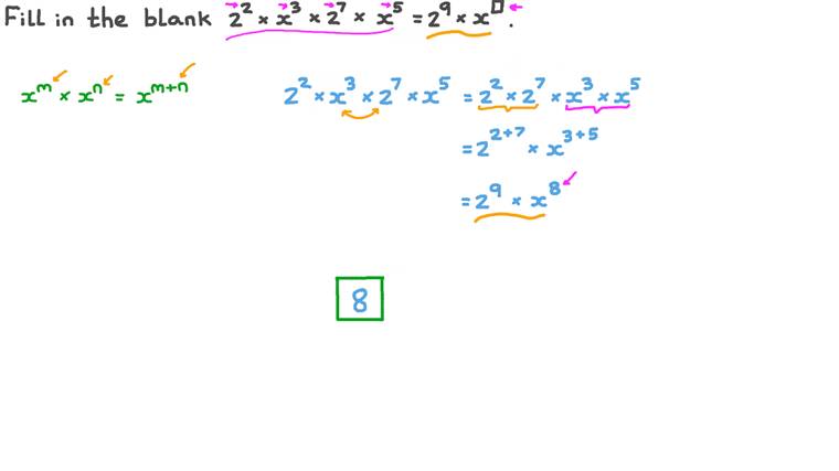 Lesson: Simplifying Monomials: Product Rule | Nagwa