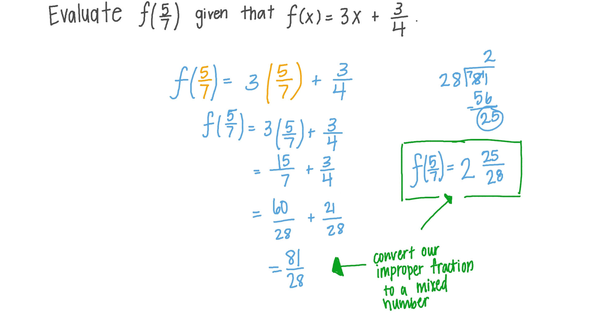 Question Video Evaluating Linear Functions Nagwa