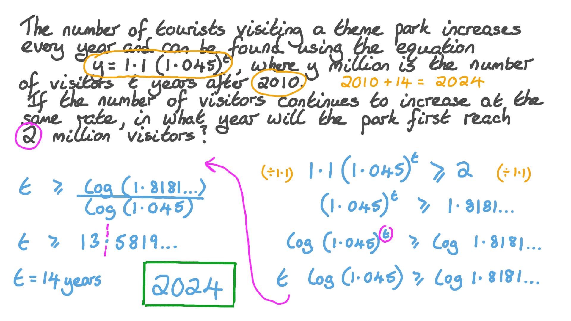 Question Video: Creating Exponential Equations and Using Them to Solve ...