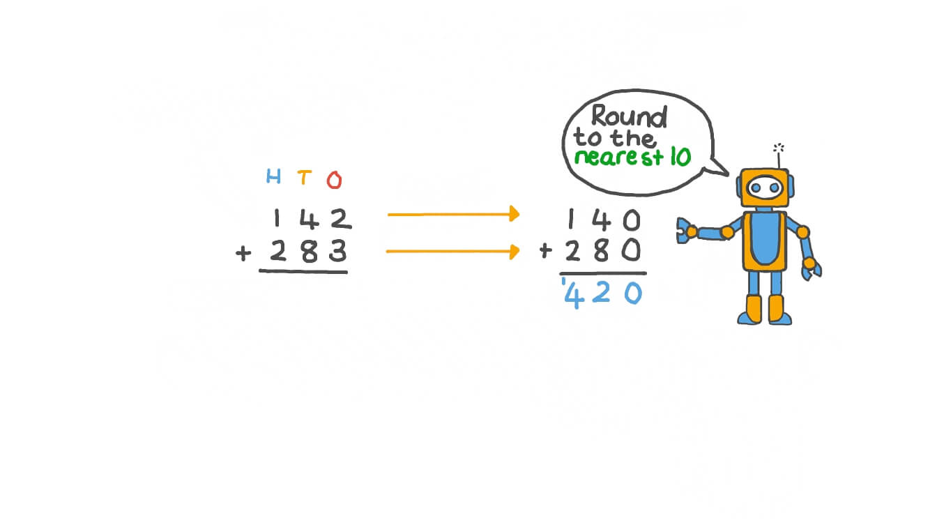 Lesson Video Estimating Sums Of Three Digit Numbers Rounding Nagwa