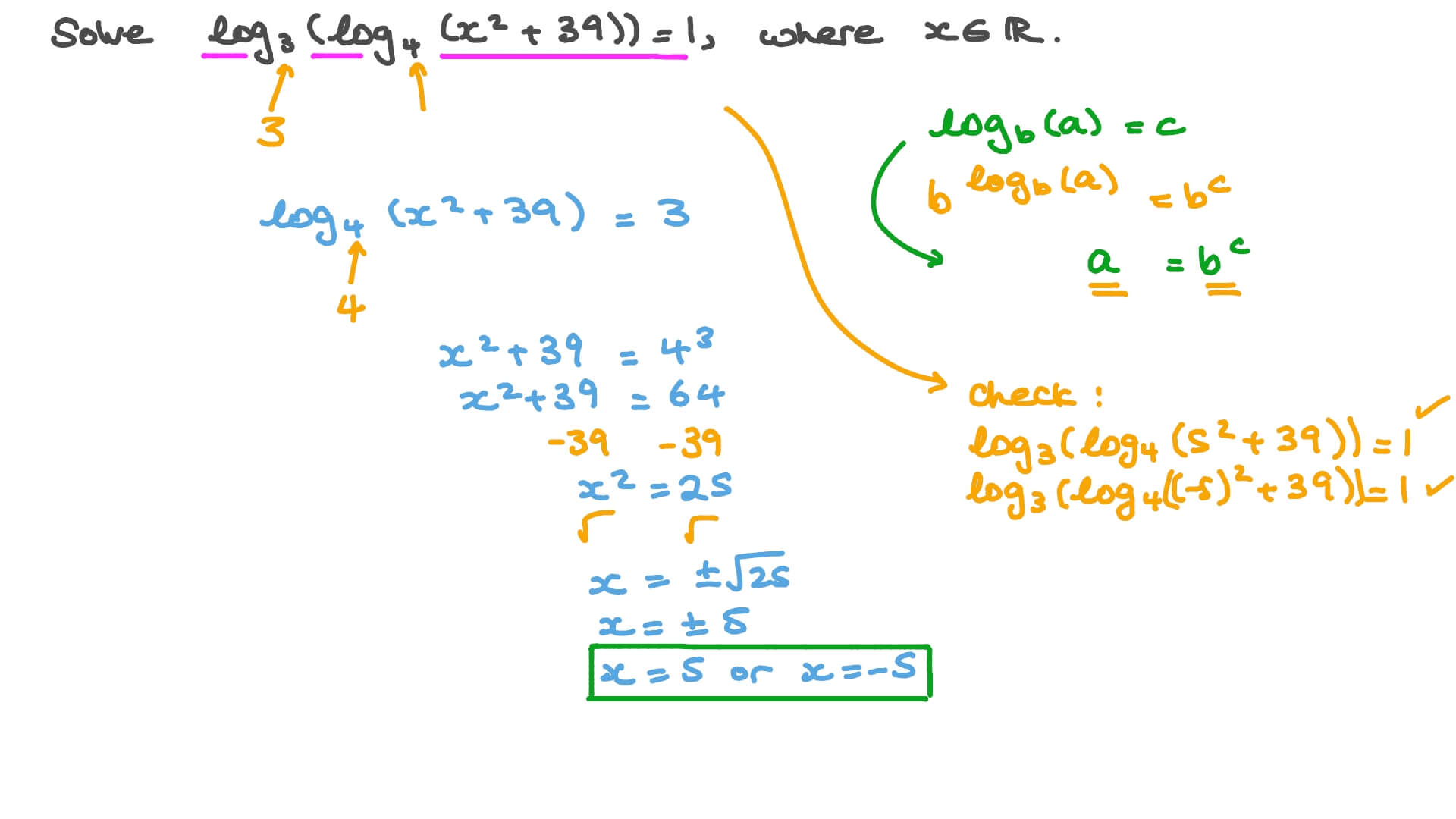 ion Video Solving Logarithmic Equations Involving Laws Of 