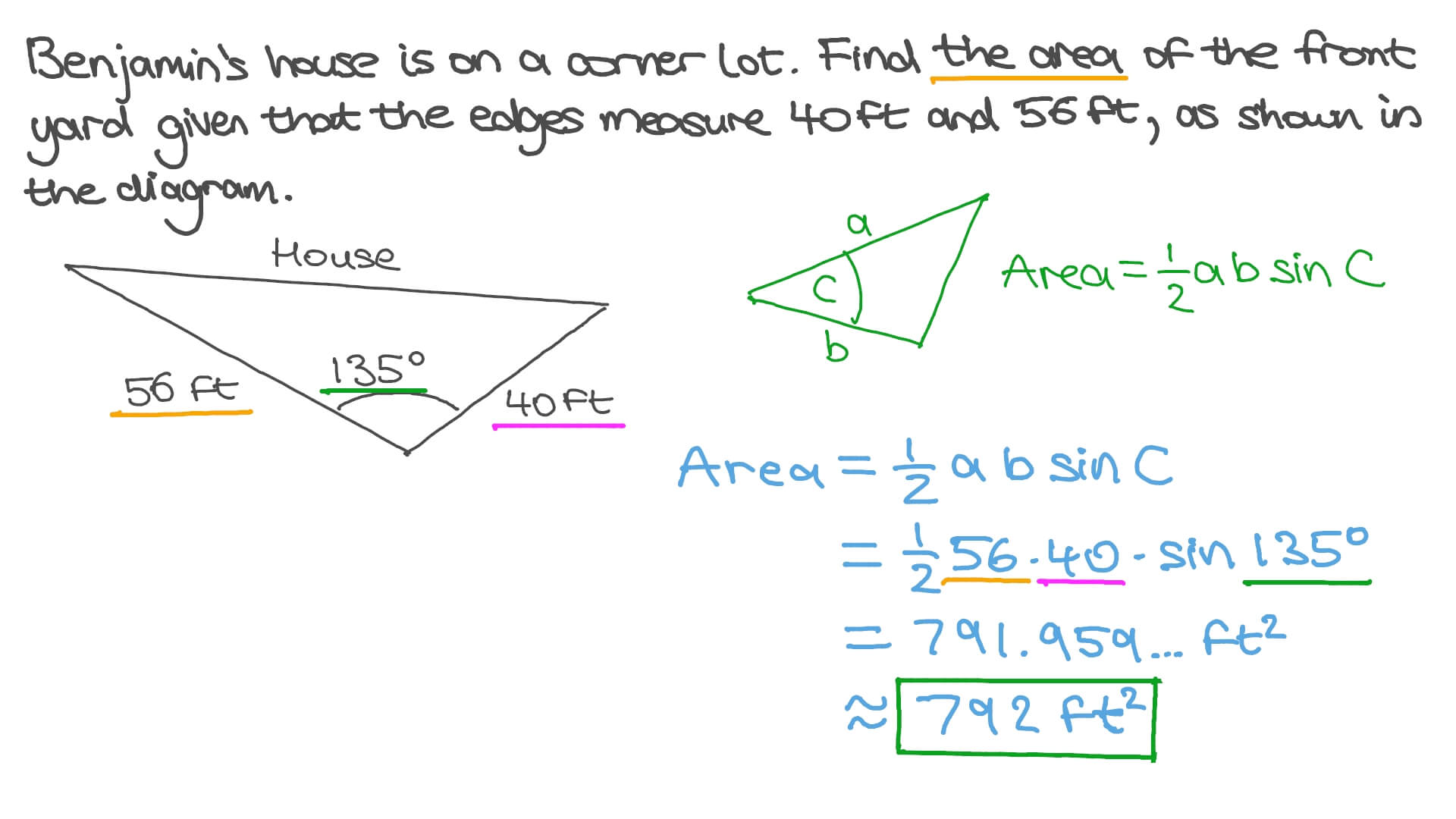 ion Video Using Trigonometric Formula For Area Of Triangle To 