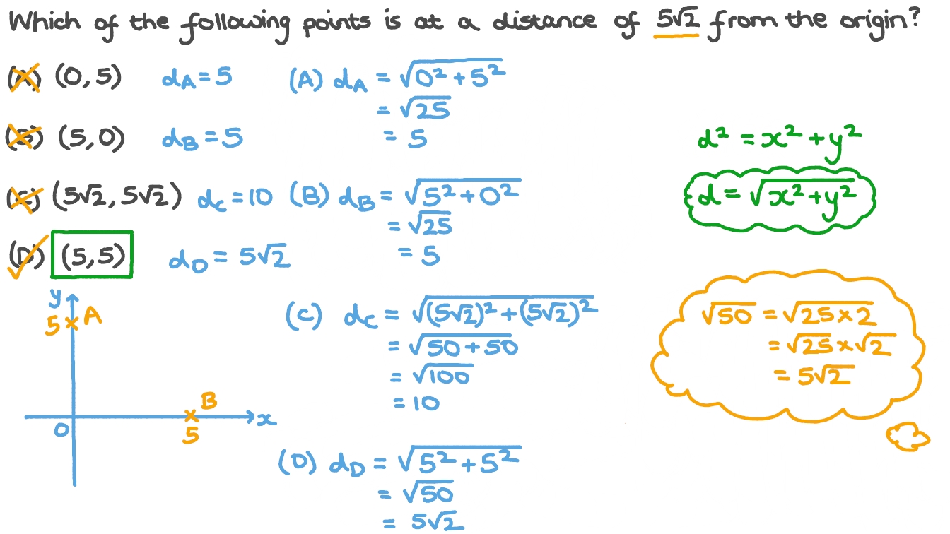 ion Video Calculating The Distance Between Two Points Using The 