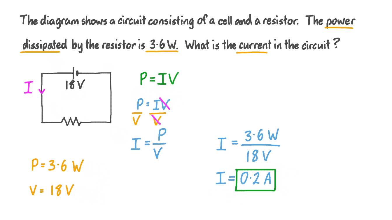 Question Video: Determining the Current in the Circuit | Nagwa