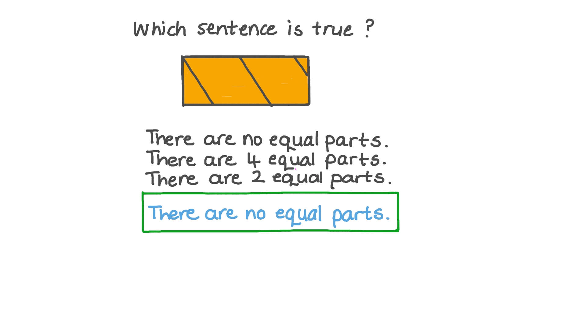 Question Video: Identifying Equal Parts | Nagwa