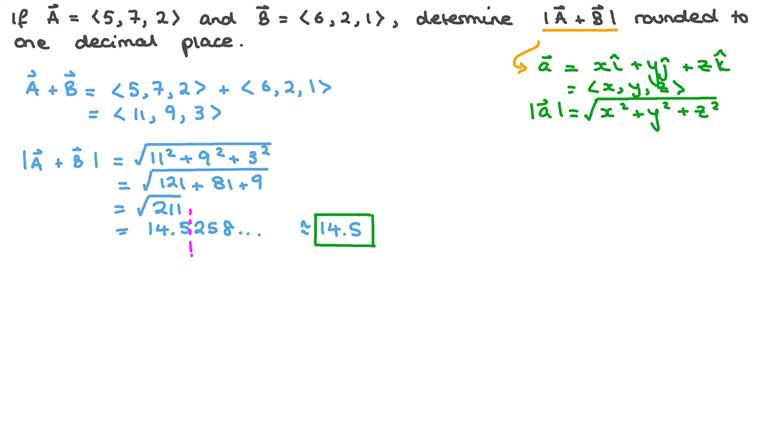 Lesson: Magnitude of a Vector in 3D | Nagwa