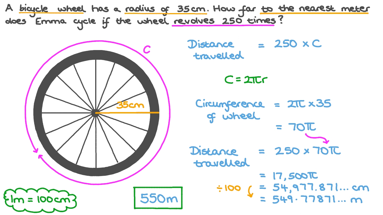 Question Video Calculating The Distance Travelled By A Bicycle Given