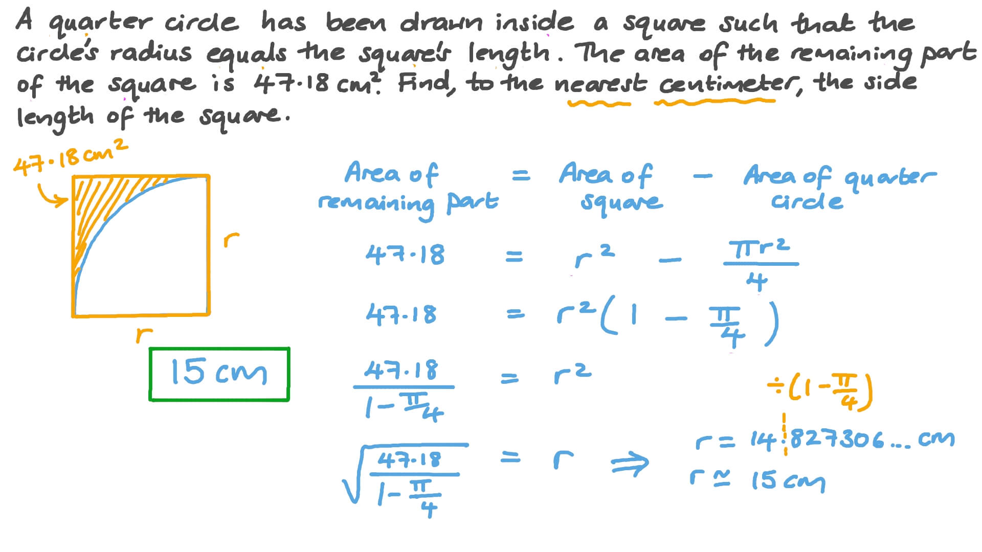 ion Video Finding The Side Length Of A Square Inside Which A 