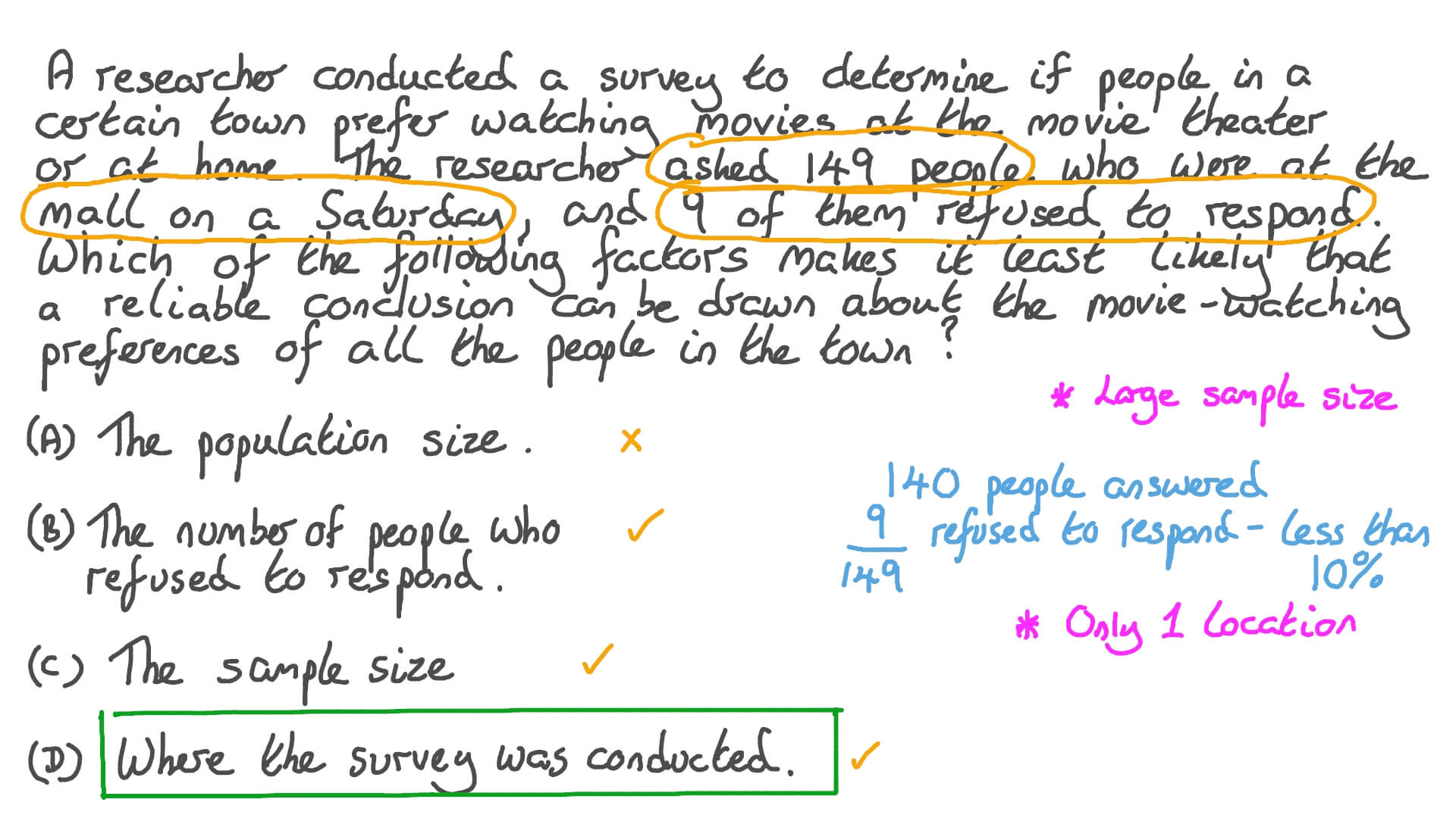 Video: SAT Practice Test 1 • Section 4 • Question 13 | Nagwa
